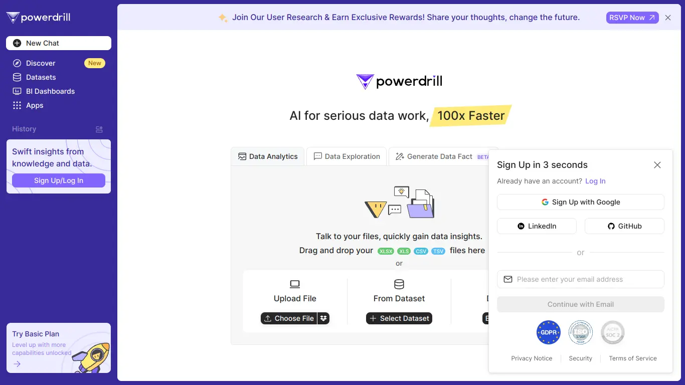 Powerdrill AI Coupons & Promo Codes with 45% OFF - DiscountsAI.Tools