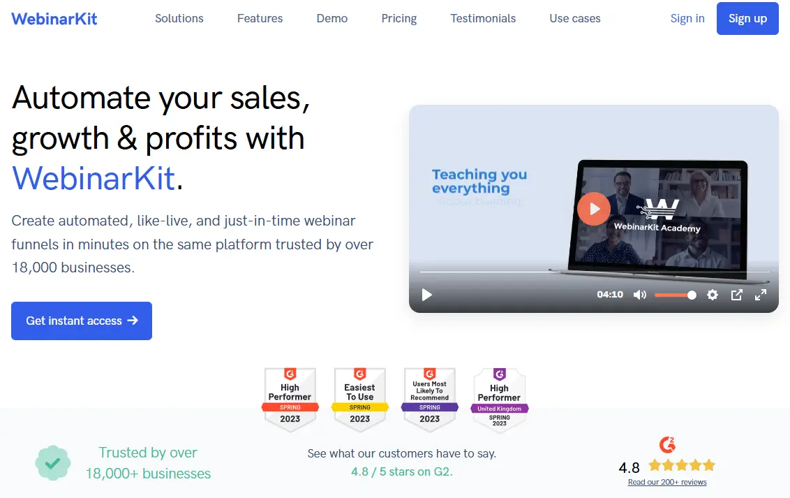 WebinarKit Coupons & Discount Codes with 65% OFF – [Lifetime Deal] - DiscountsAI.Tools